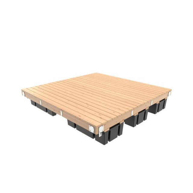 10' x 10' Medium Freeboard Floating Dock Hardware Kit with 6 Foam ...