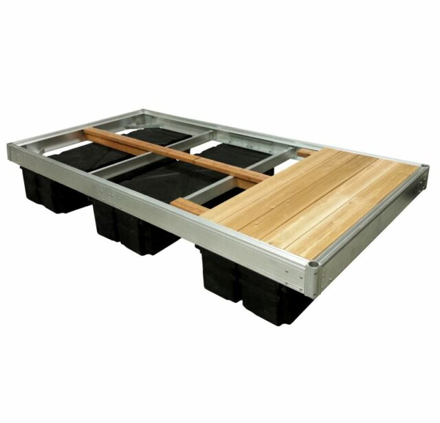 One 5' x 10' Medium profile Aluminum Floating Dock with Kiln-dried ...
