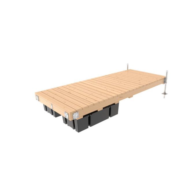 5' x 12' Medium Freeboard Semi-Floating Dock Hardware Kit with Foam ...