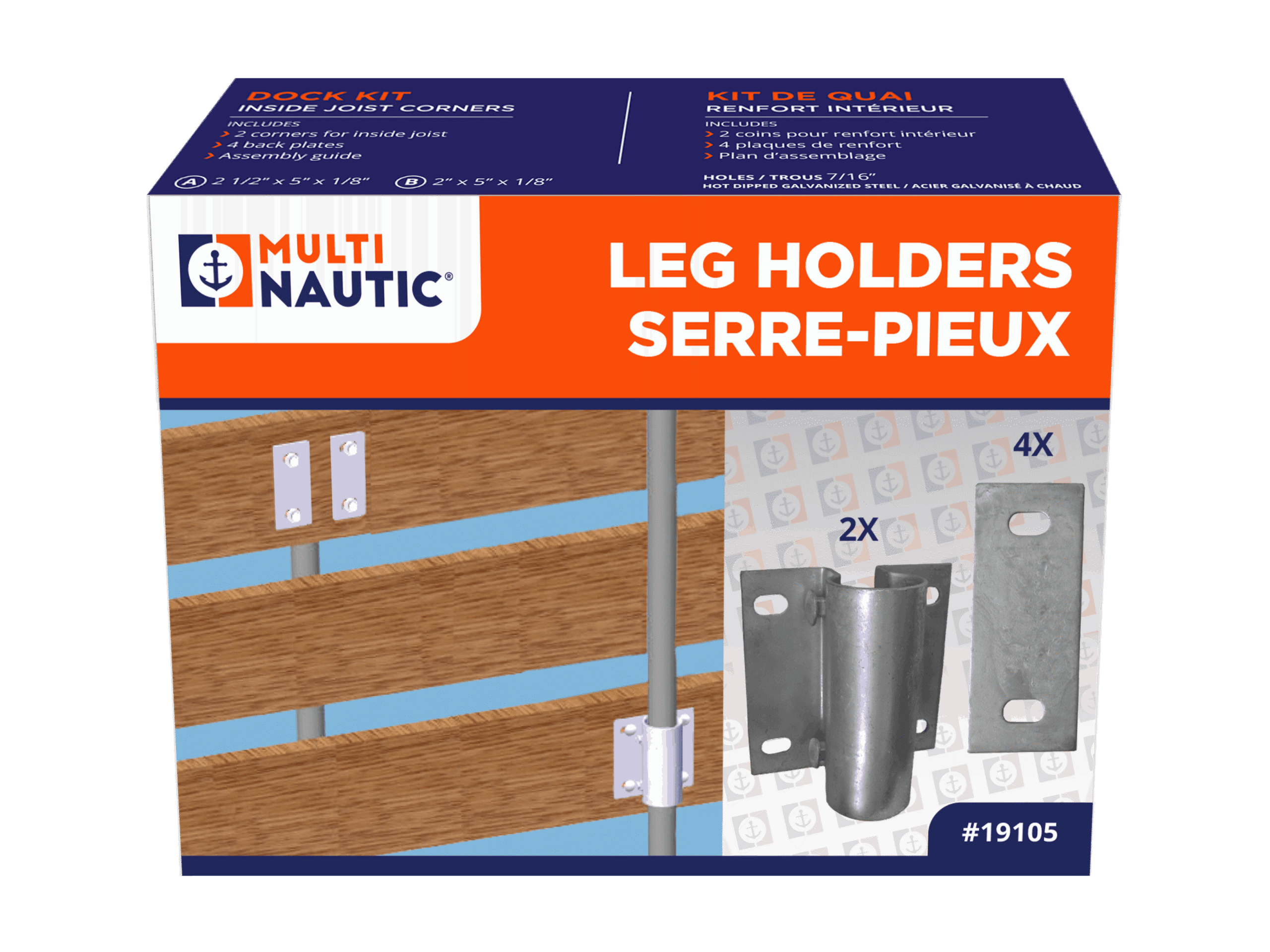 Leg holder dock kit - Multinautic