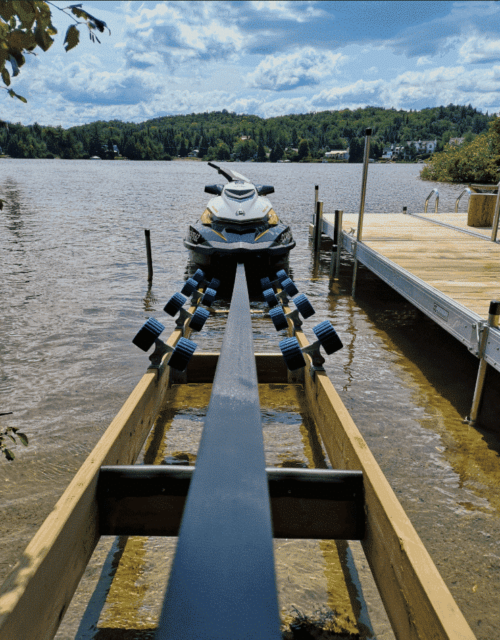 Boat Ramp Kit For Craft Up To 2500 Lbs In Blue The Home Depot Exclusive Multinautic